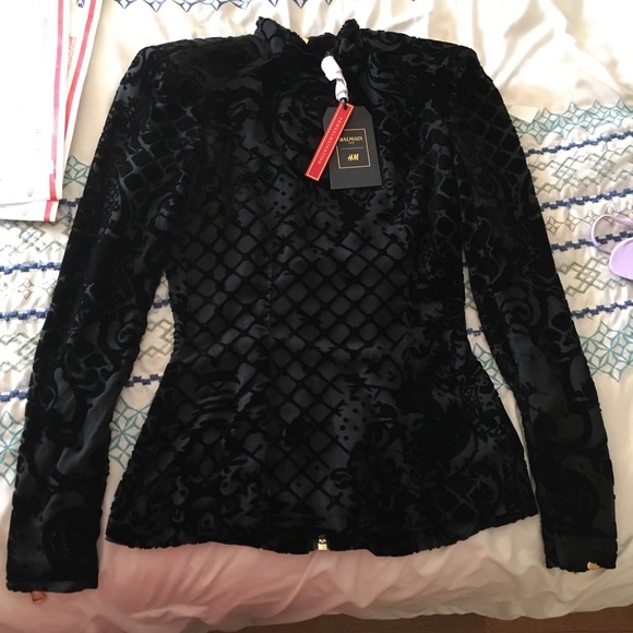 Balmain | Tops | Balmain X Hm Velvet Top | Poshmark